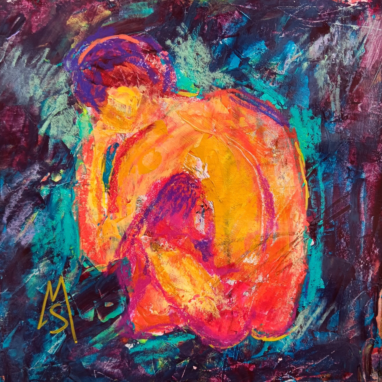 Mixed Media Abstract Figures - Exploring the Form - Shiny Designs